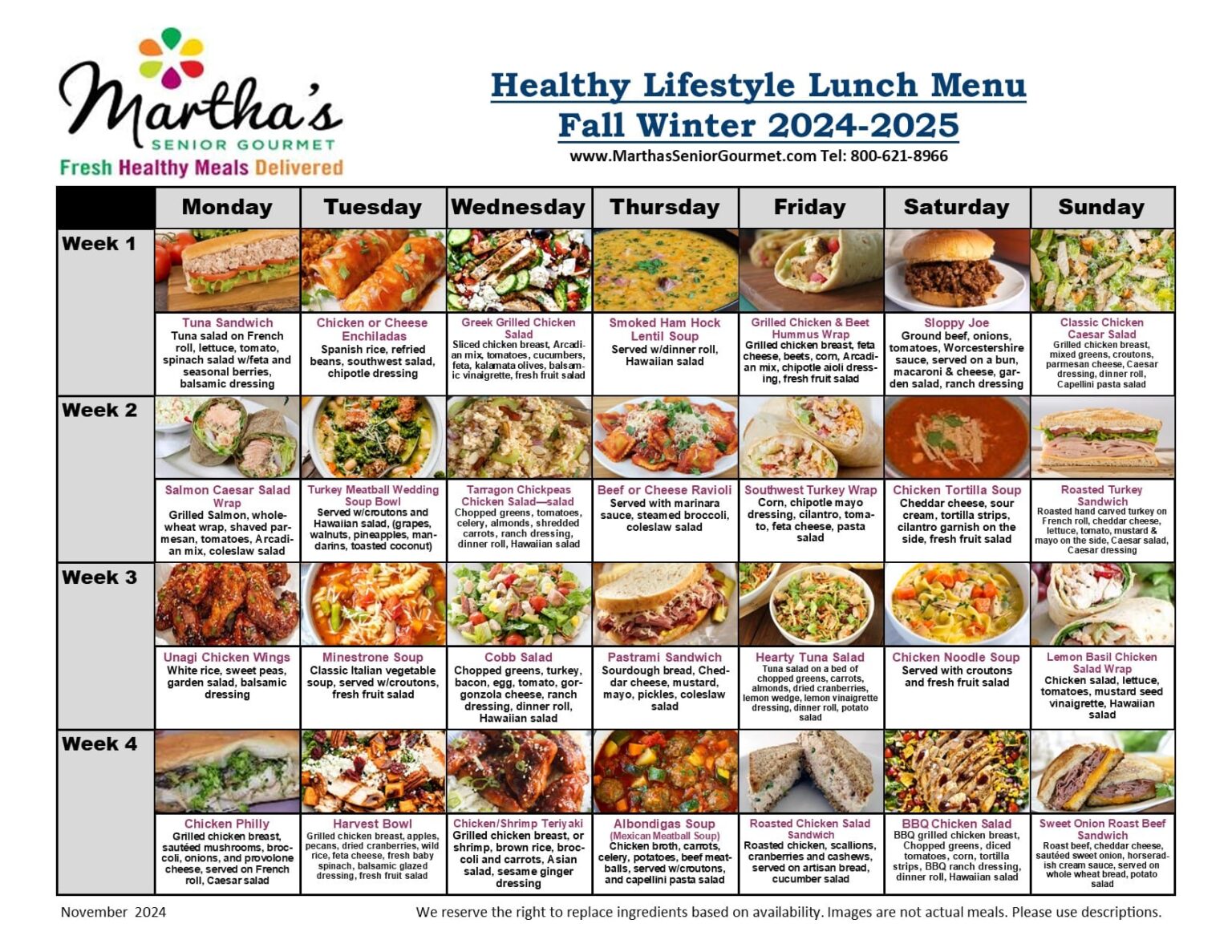 Healthy Lifestyle Plan - Marthas Senior Gourmet